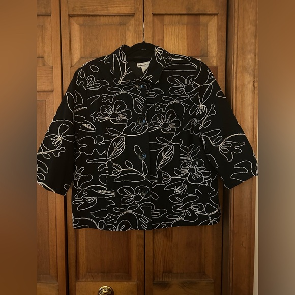 Kim Rogers | Jackets & Coats | Kim Rodgers Womens 6p Cotton Blend Black ...